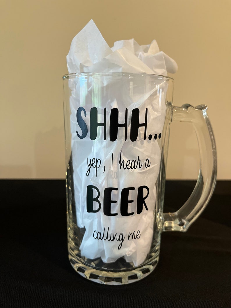 Beer Glass With Funny Saying, Funny Beer Quote Series, Glass Custom ...