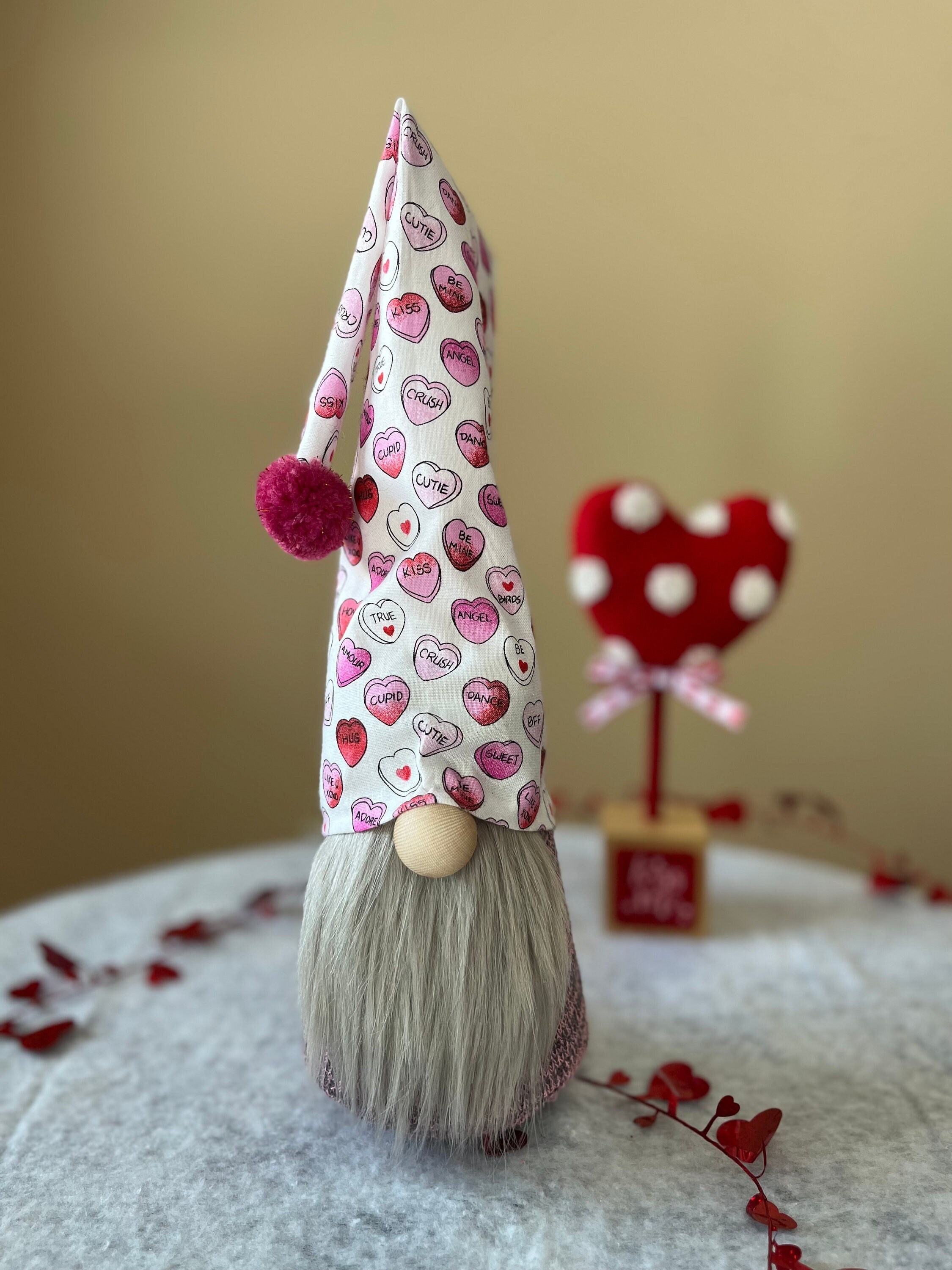Valentine's Day Gnome, Conversation Heart Gnome, Love Gnome, Perfect ...