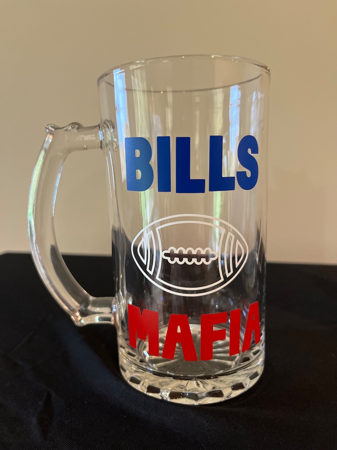 Buffalo Bills Inspired Beer Glass, Bills Game Day Beer Mug, Glass ...