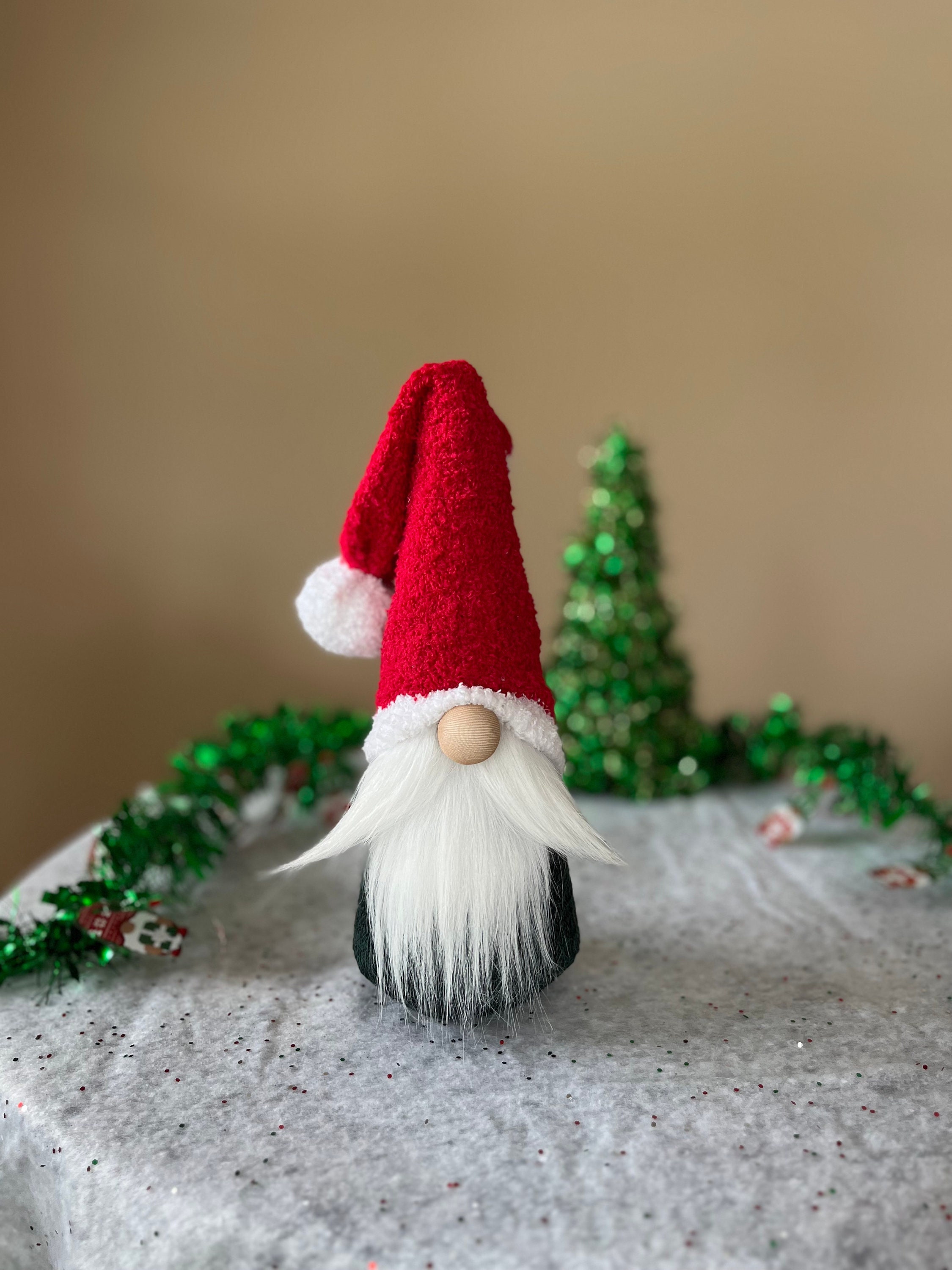 Christmas Gnome, Santa Claus With Mustache Gnome, Santa's Red Hat With ...