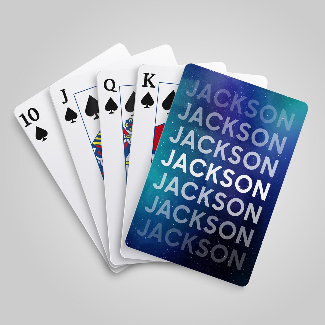 Personalized Ombre Galaxy Deck of Cards, Space Theme Playing Cards for ...
