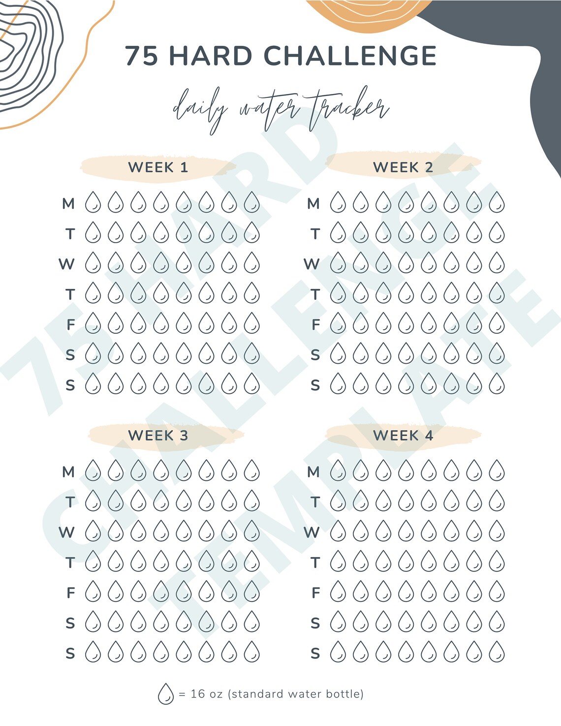 75 Hard Challenge Printable Template BUNDLE NEUTRALS Etsy