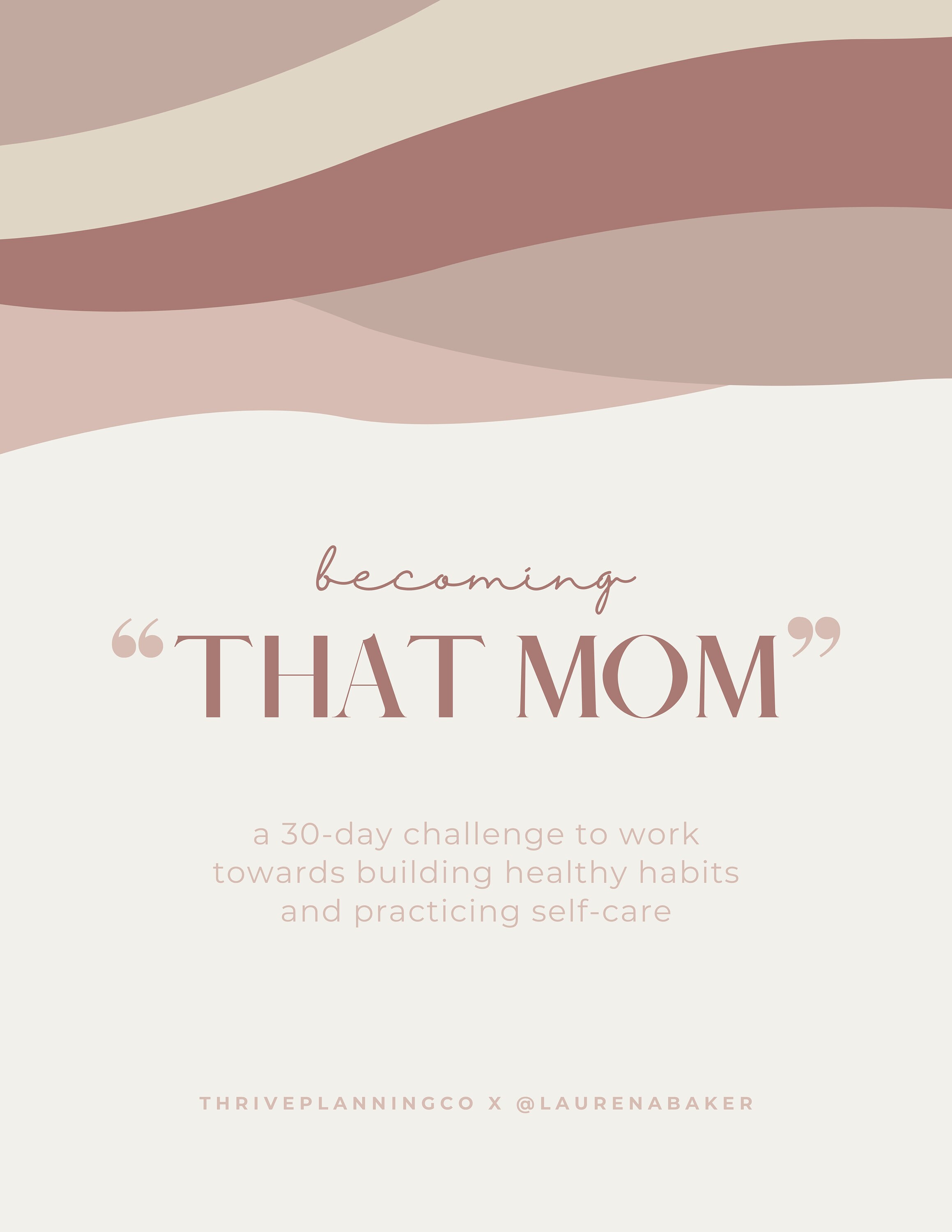 Becoming "that Mom" 30-day Challenge Printable Template BUNDLE ...