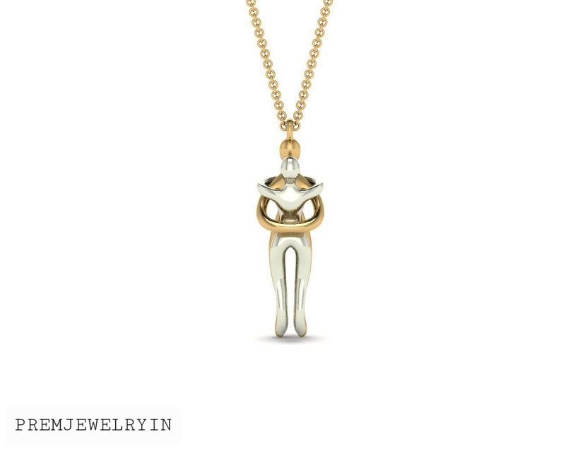 Lovers Hug Pendant With Adjustable Chain for Anniversary Gift, Birthday ...