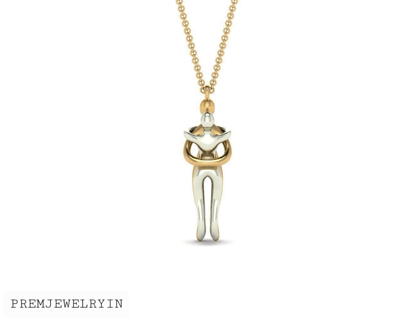 Lovers Hug Pendant With Adjustable Chain for Anniversary Gift, Birthday ...