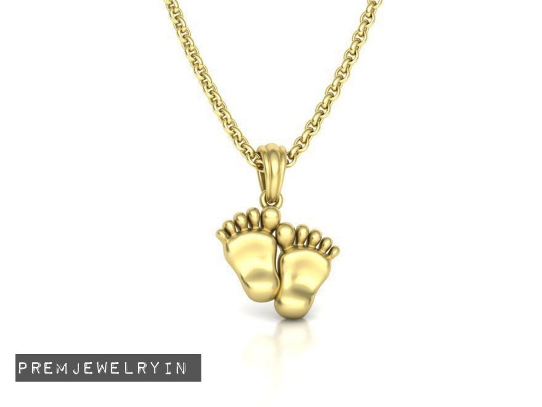 Sterling Silver Baby Feet Necklace: New Mom Gift, Baby Shower - Etsy