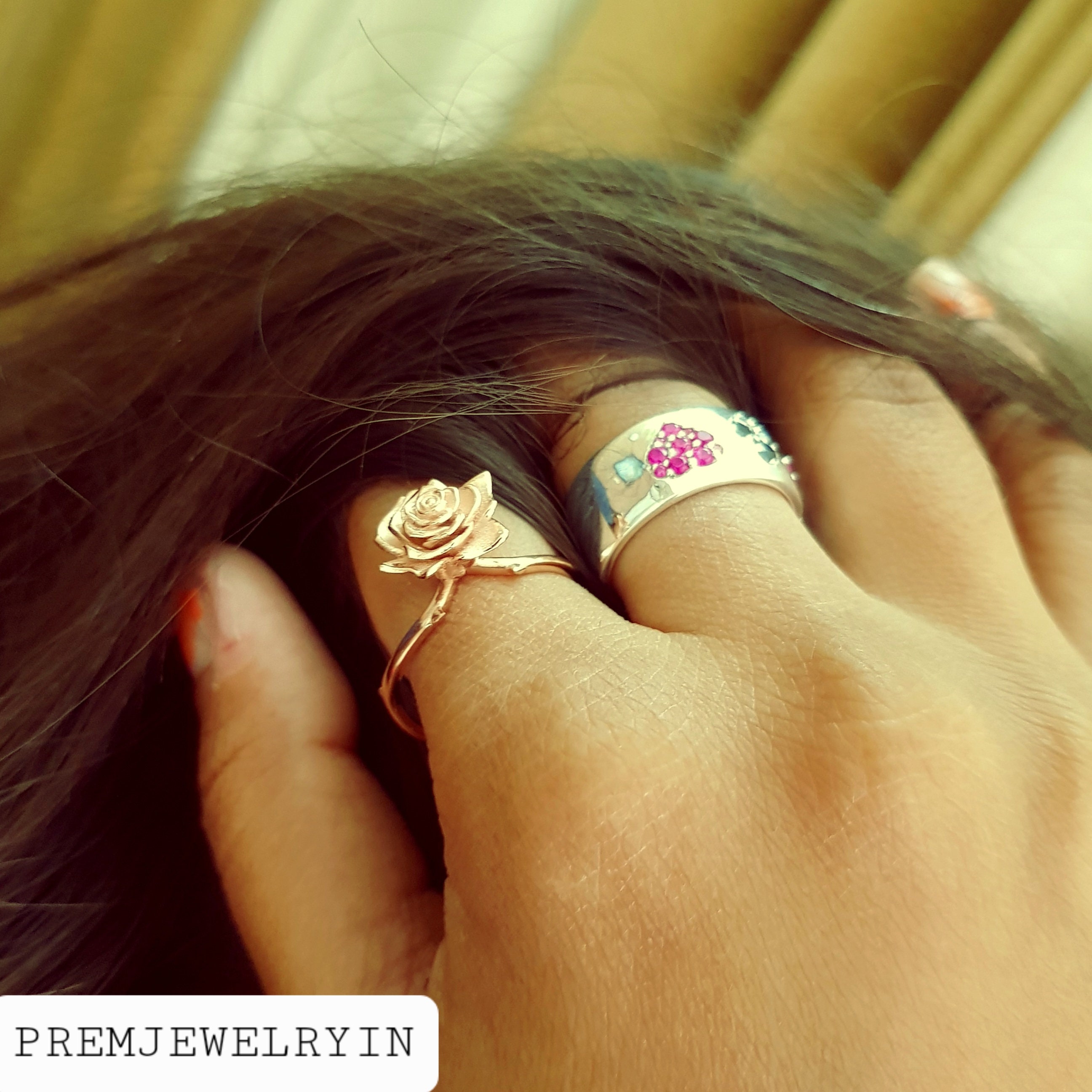 925 Sterling Silver Rose Ring Rose Diamond Ring Flower - Etsy