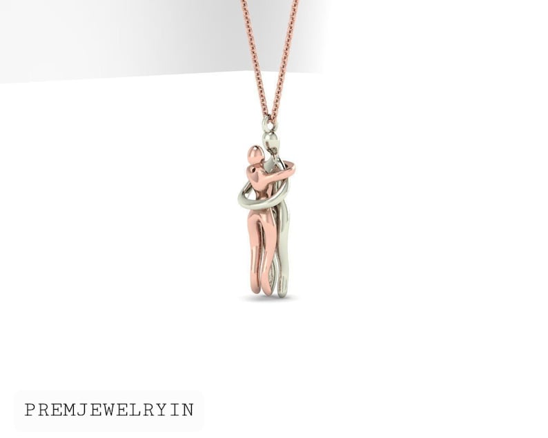 Lovers Hug Pendant With Adjustable Chain for Anniversary Gift, Birthday ...