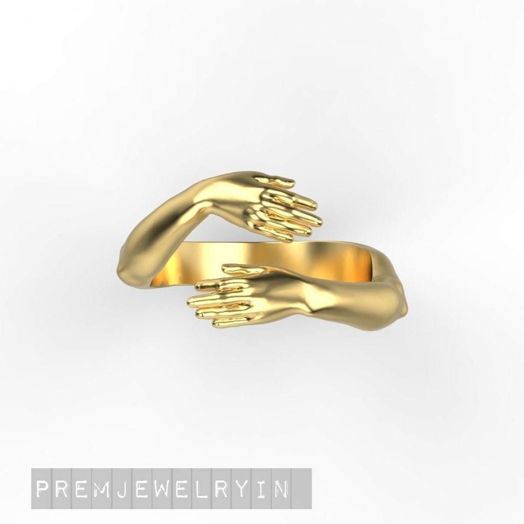 925 Sterling Silver Hug Ring for Men and Women's. - Etsy