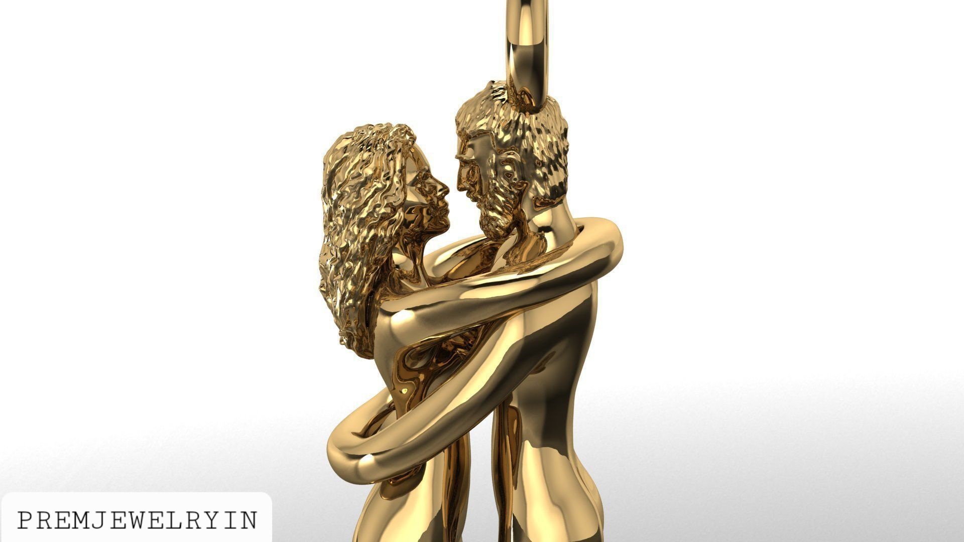 Romantic Lovers Hug Pendant With Adjustable Chain for Anniversary Gift ...