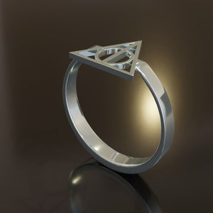 Deathly Hallows Ring: Gold Plated Sterling Silver Geeky Snitch Ring - Etsy