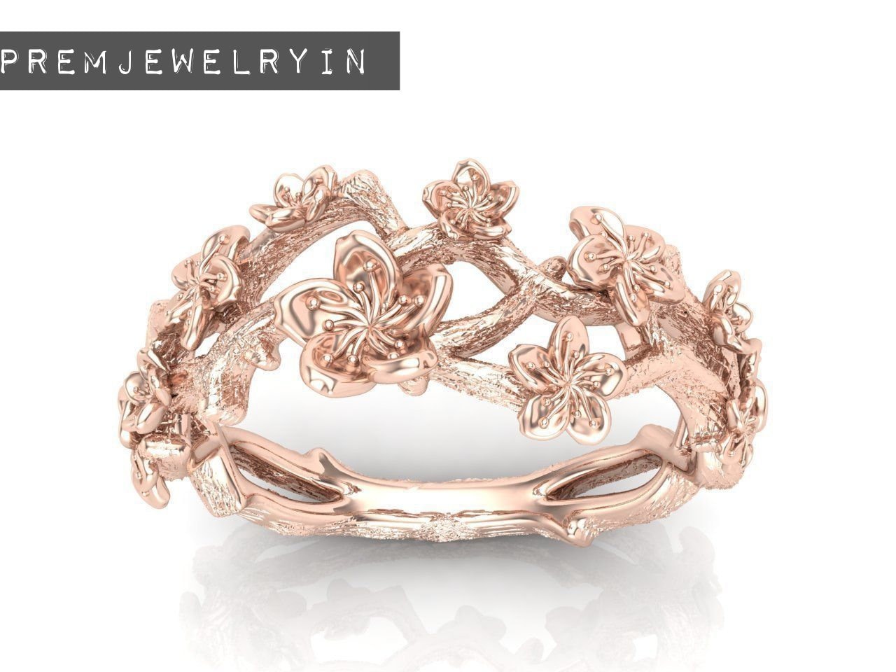 Sakura Ring in Sterling Silver or Gold Plated Sterling Silver - Etsy