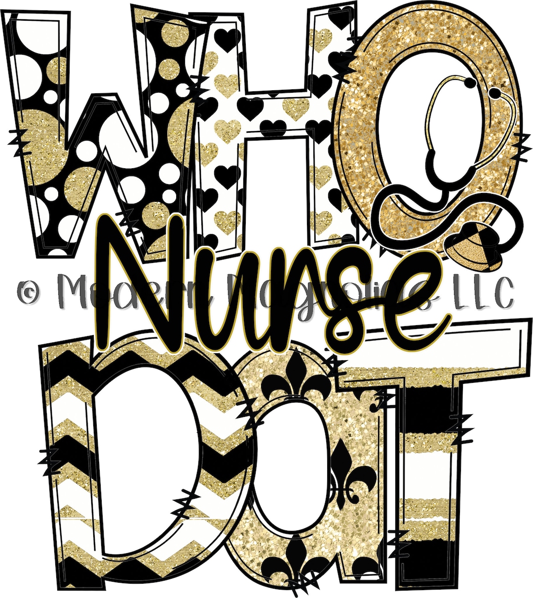 Who Dat Nurse Digital PNG - Etsy