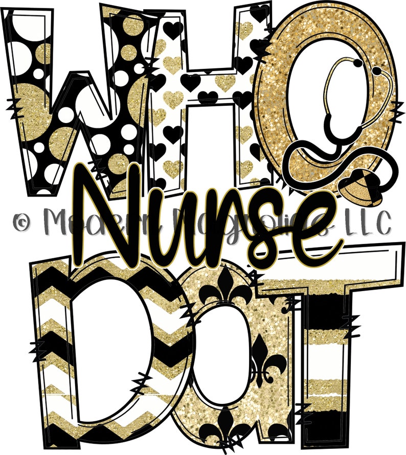 Who Dat Nurse Digital PNG - Etsy