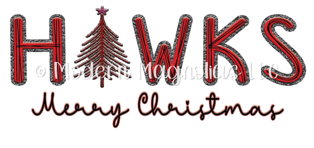 Hawks Scribble Christmas Digital PNG - Etsy