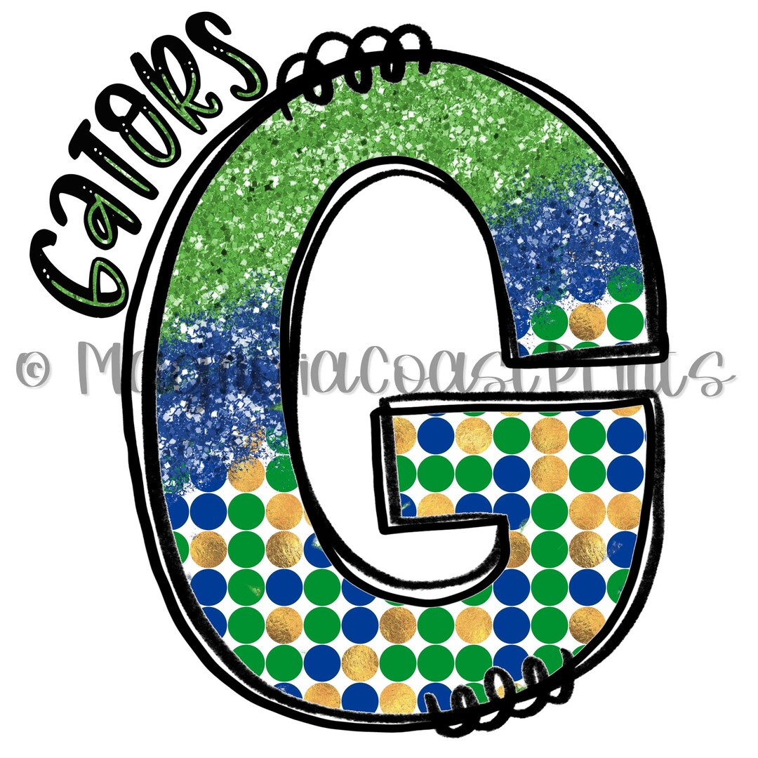 Gators Letter Mascot Digital PNG - Etsy