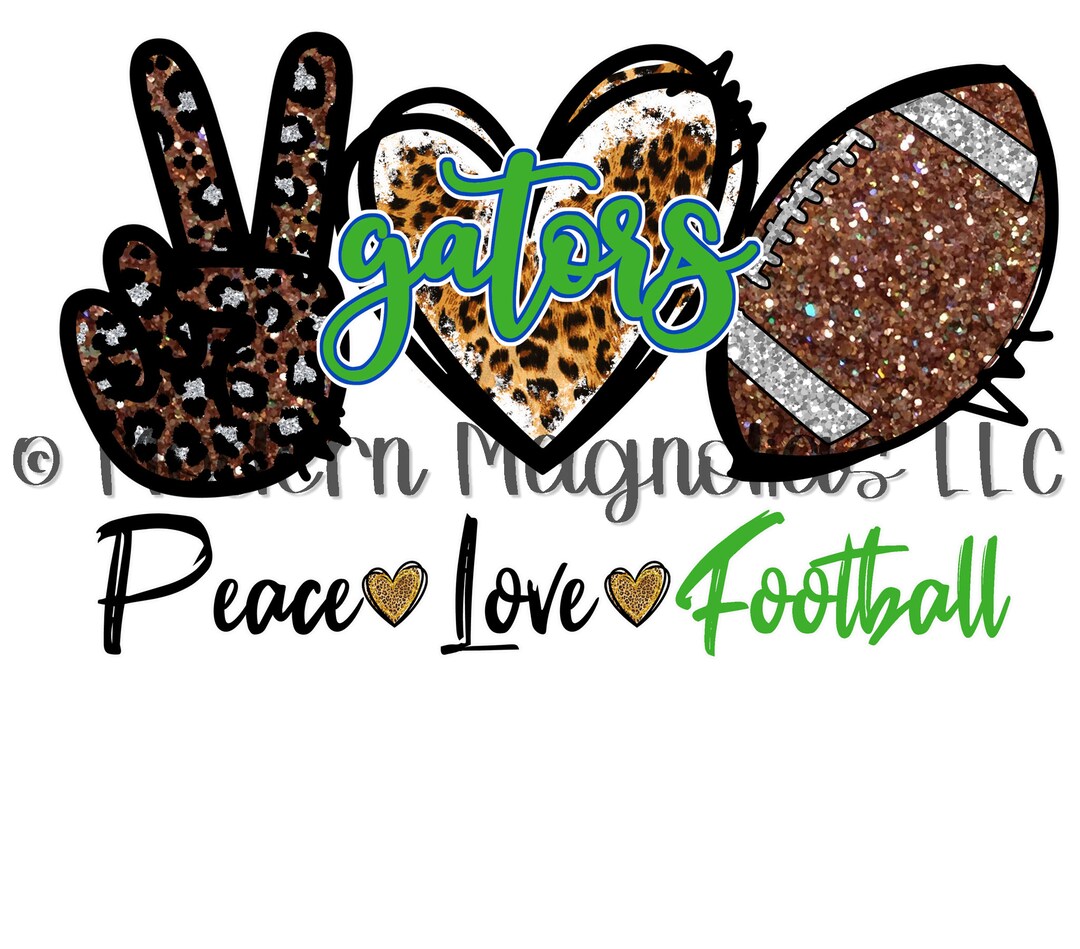 Peace Love Football Gators PNG Digital Download - Etsy