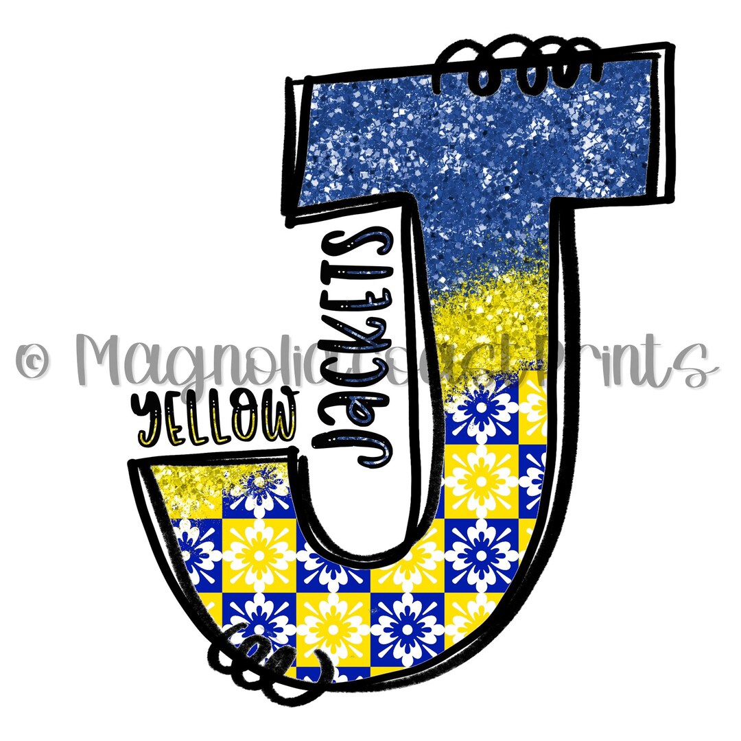 Yellow Jackets Letter Mascot Digital PNG - Etsy