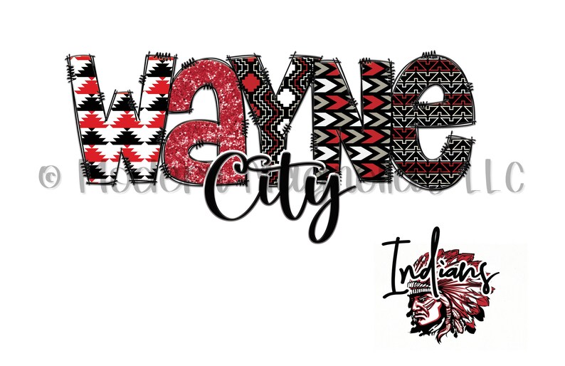 Wayne City Indians Digital PNG - Etsy