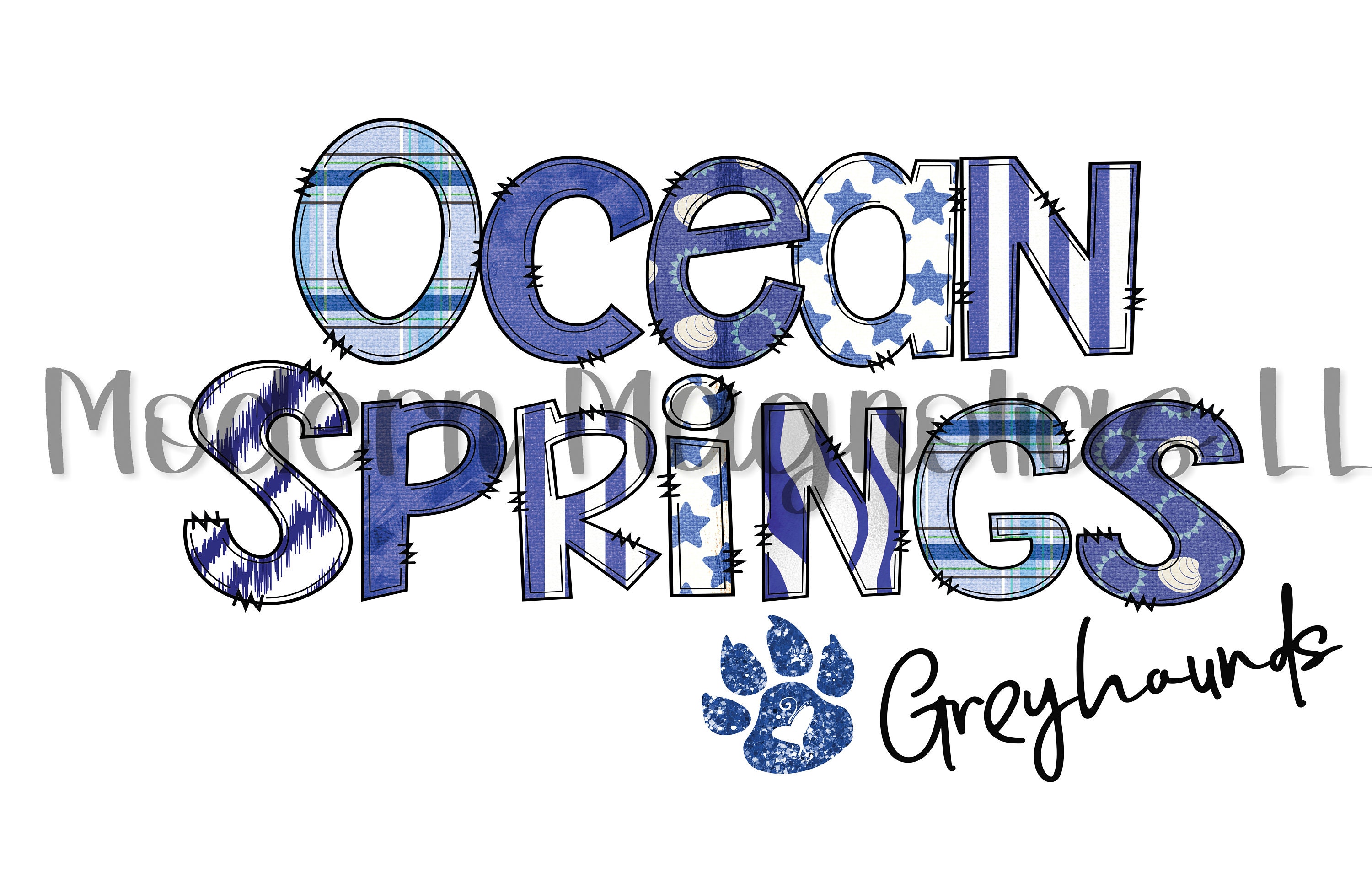 Ocean Springs Greyhounds Digital PNG - Etsy