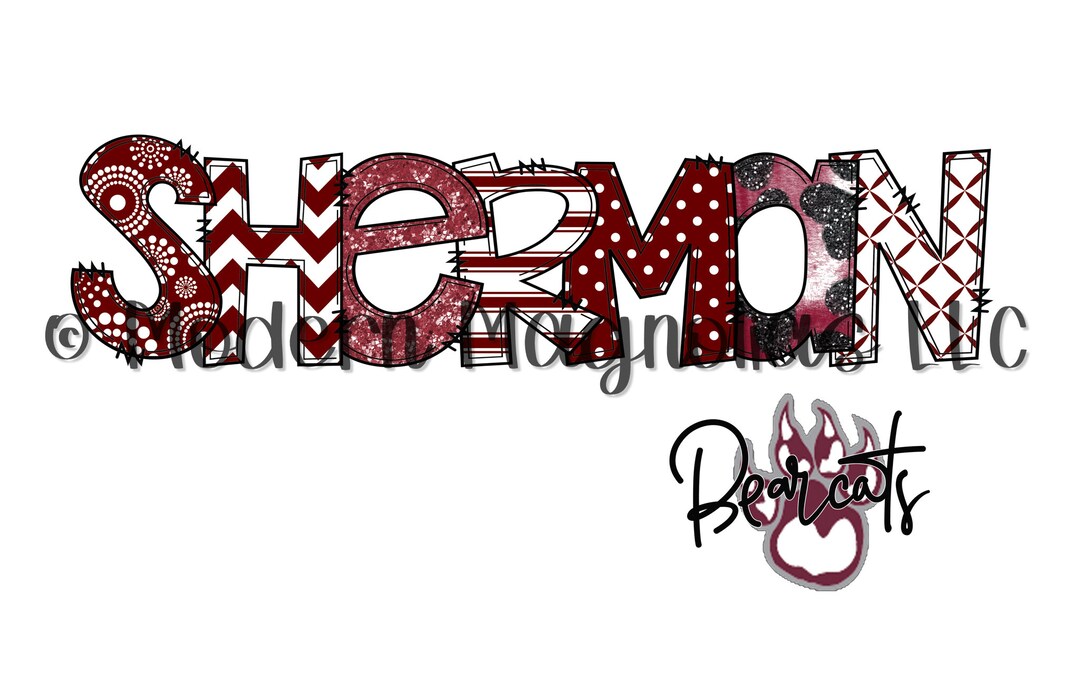 Sherman Bearcats PNG Digital Transfer - Etsy