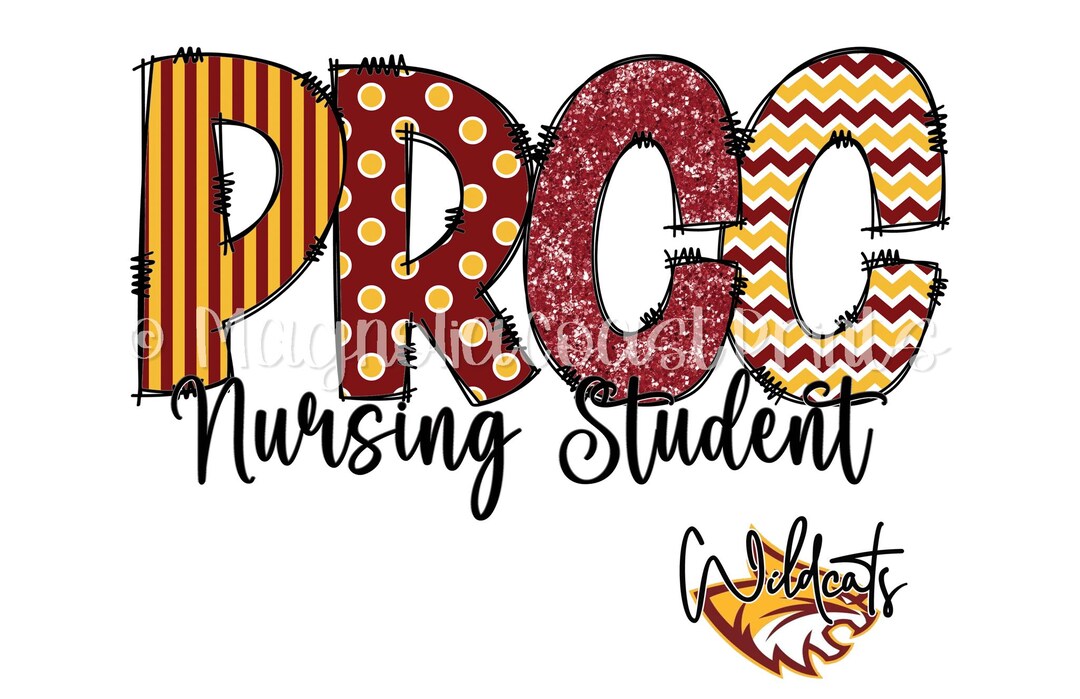 PRCC Wildcats Nursing Student Digital PNG - Etsy