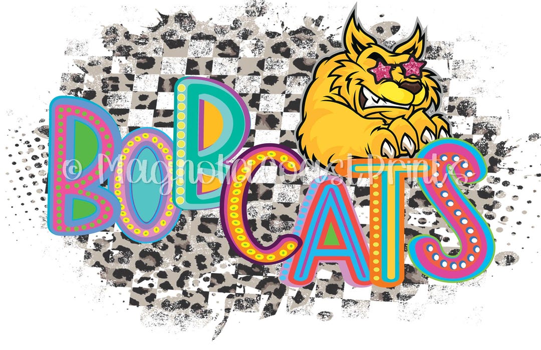 Bobcats Retro Marquee Digital PNG - Etsy