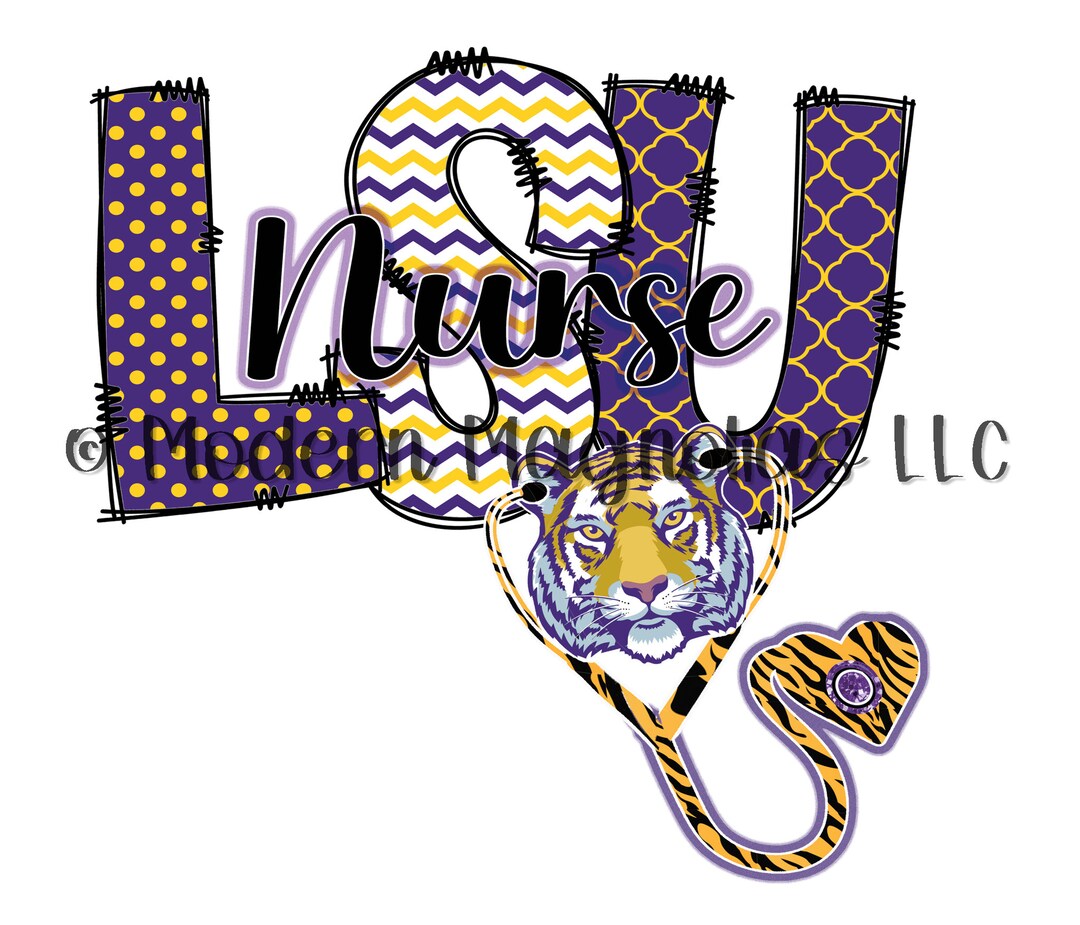 LSU Nurse Sublimation Transfer - Etsy