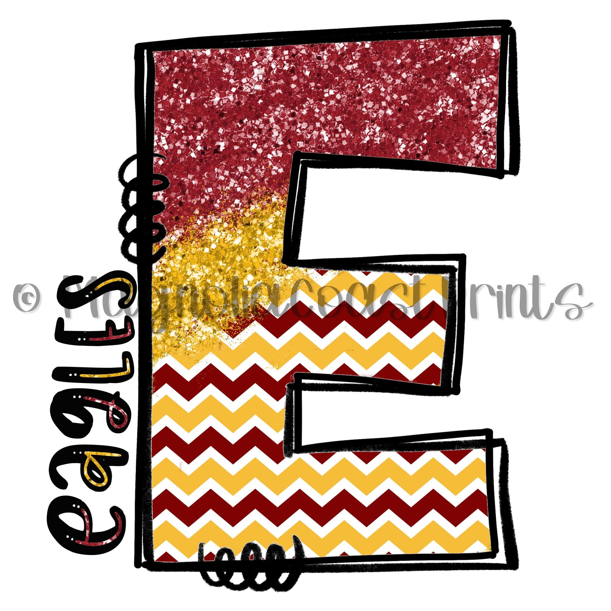 Eagles Letter Mascot Digital PNG - Etsy