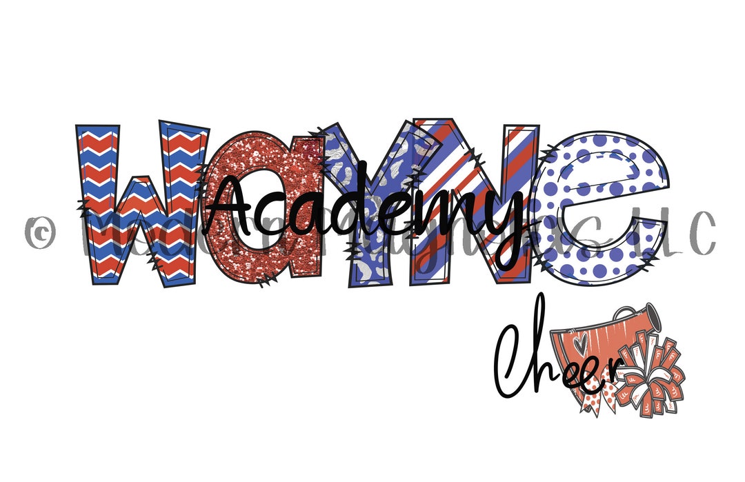 Wayne Academy Cheer Digital PNG - Etsy