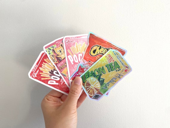 Paper Pocky Print Chinese Food Art Red Pocky Pocky Sticker: Chocolate ...