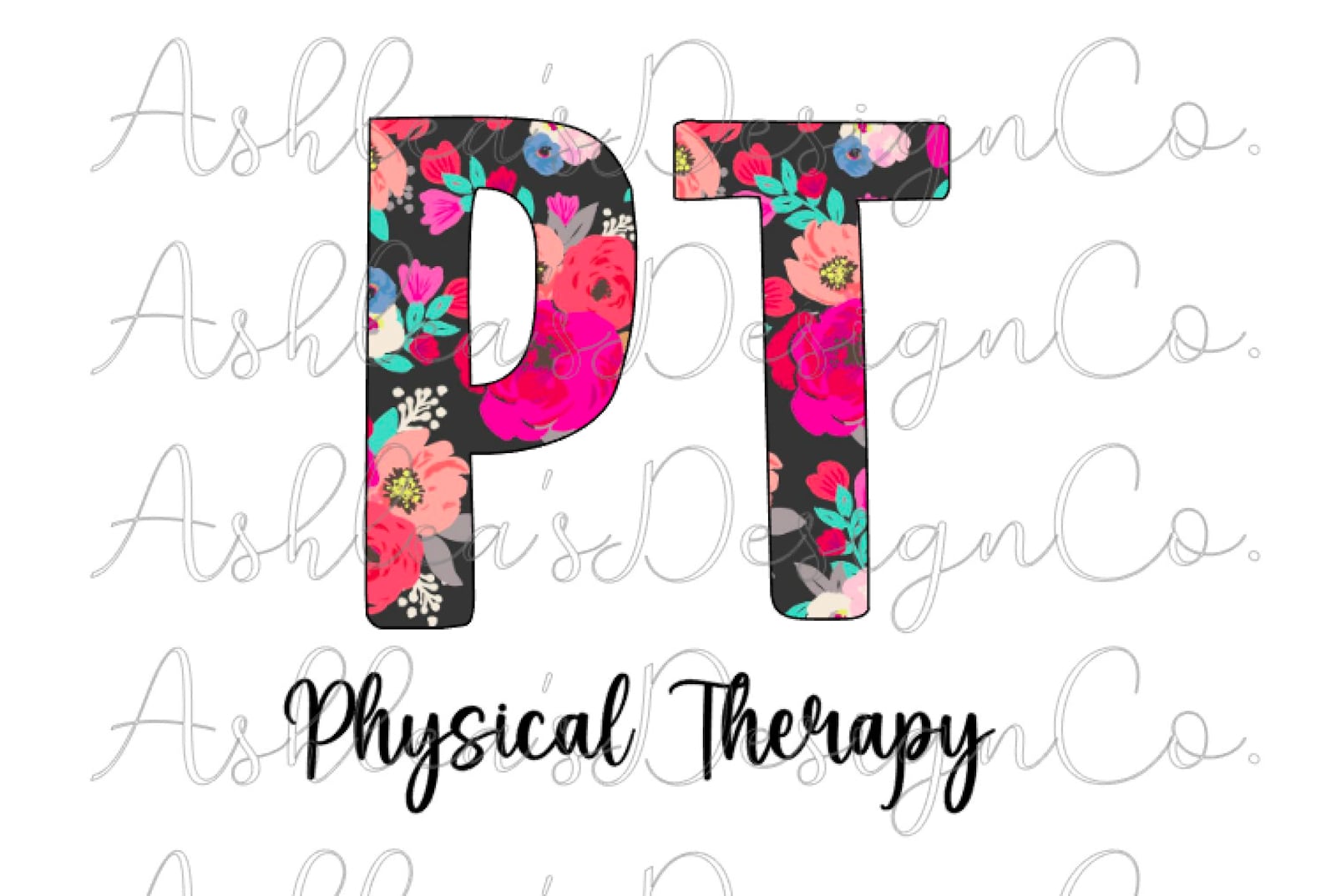 Physical Therapy PT Svg PT Png Floral Digital Download - Etsy