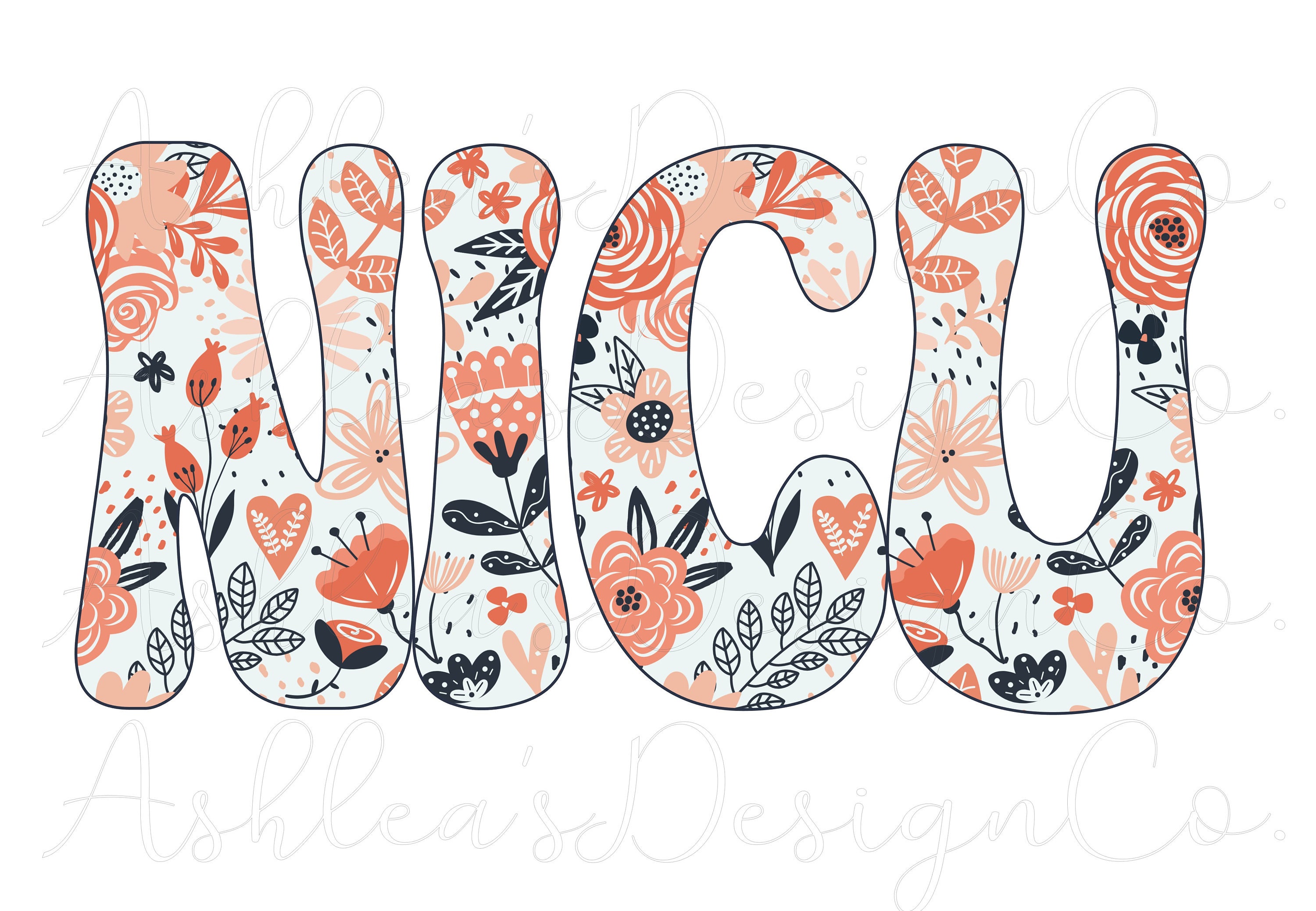 NICU Png Neonatal Intensive Care Unit Floral Png Nicu Svg Nicu Design ...