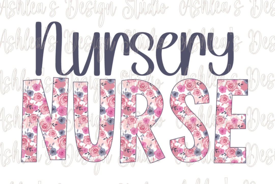 Nursery Nurse Digital Download RN Png LPN Svg Floral Nurse Digital ...