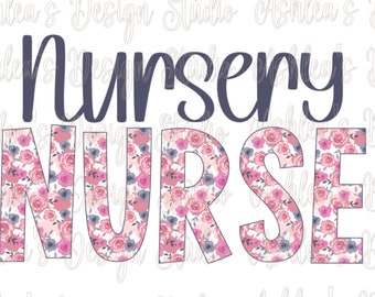 RN Png RN Svg Registered Nurse Floral Digital Download - Etsy