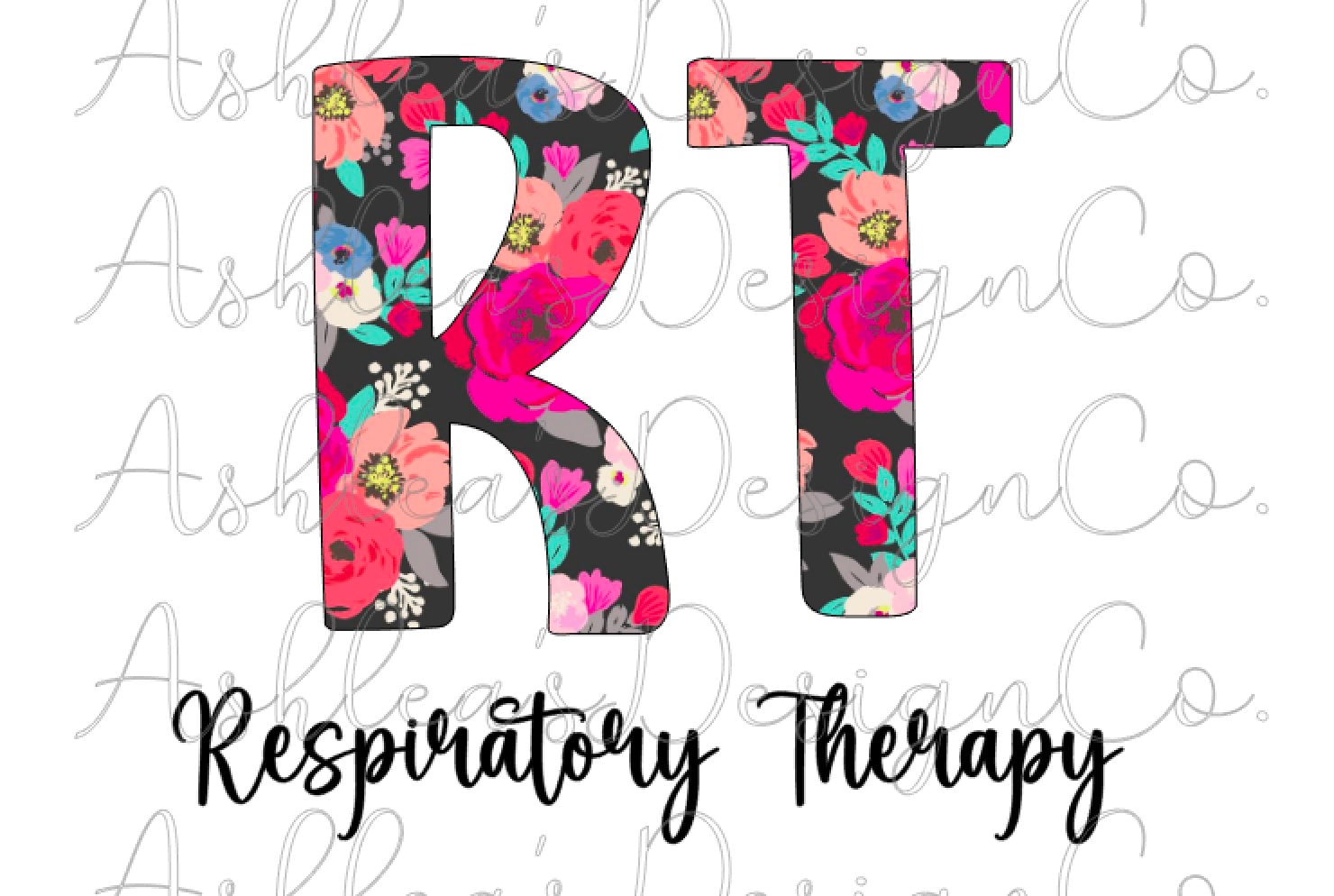 Respiratory Therapy RT Png RT Svg Floral Digital Download - Etsy
