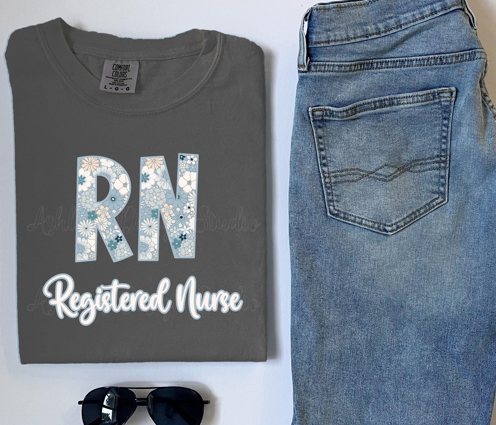 RN Png RN Svg Registered Nurse Floral Digital Download - Etsy