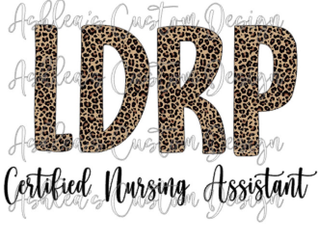 LDRP Leopard Print CNA Png and Svg Digital Download - Etsy