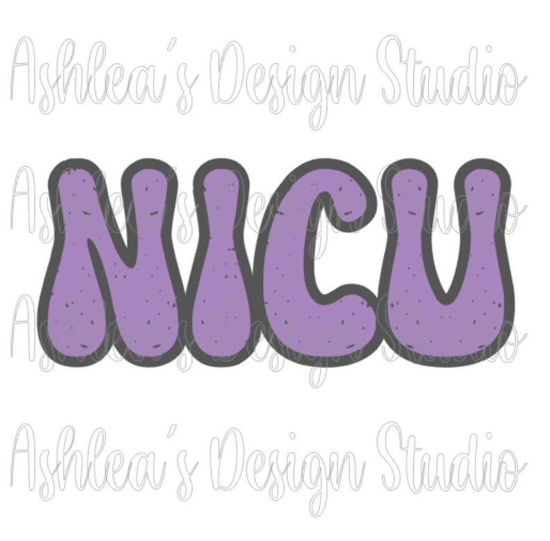 NICU Neonatal Intensive Care Unit Png and SVG Purple and Gray Digital ...