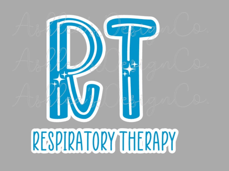 Respiratory Therapy RT Png RT Svg Digital Download Blue Sparkle - Etsy
