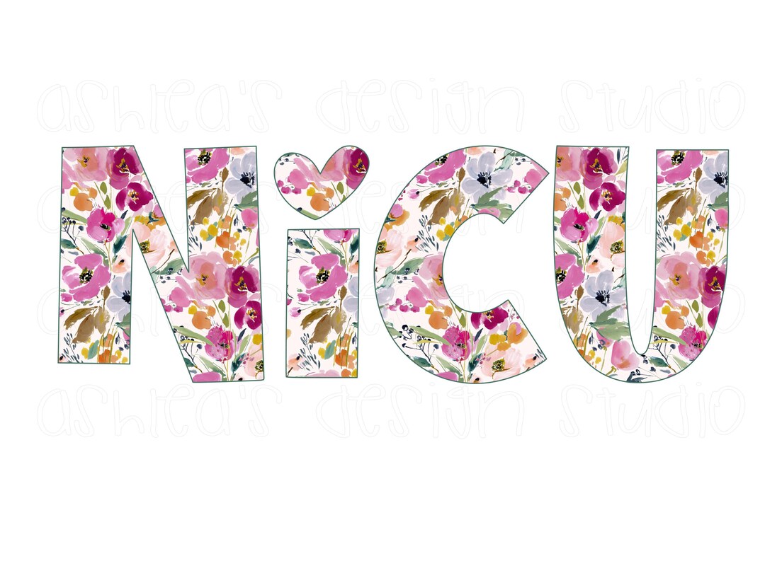 Floral NICU Design, Neonatal Intensive Care Unit (digital Download) Svg ...