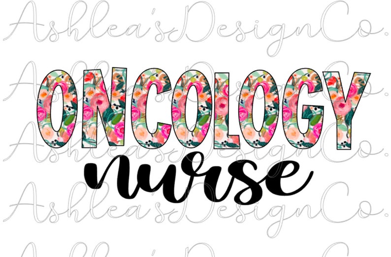 Oncology Floral Nurse Sublimation Digital Download Download RN Png Svg ...