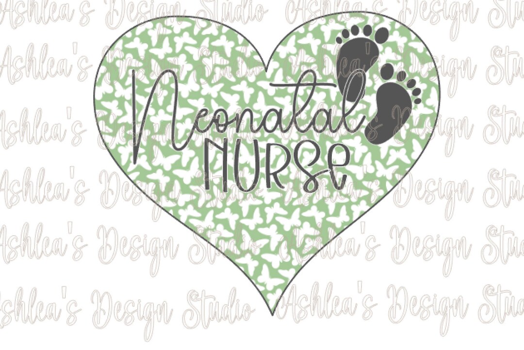 Neonatal Nurse RN Png LPN Svg Digital Download Butterfly - Etsy