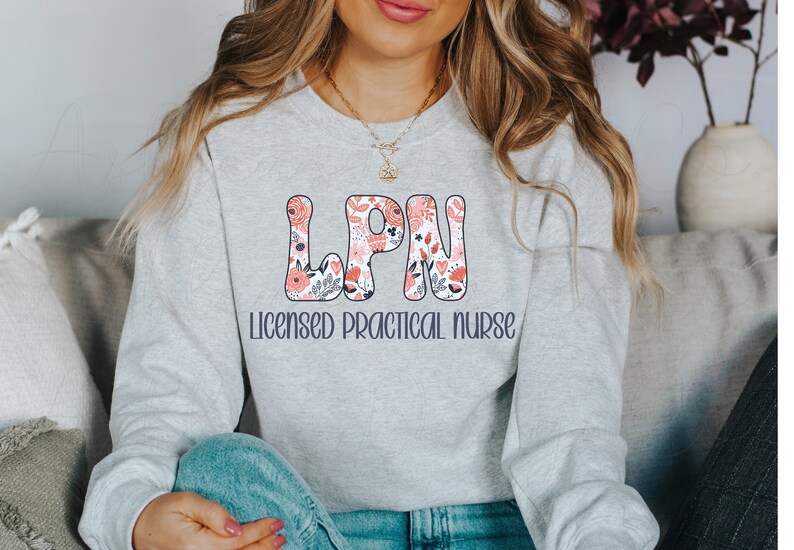 LPN Png Licensed Practical Nurse Svg Floral Design Digital Download - Etsy