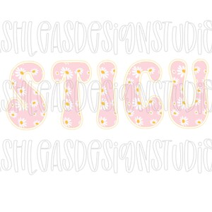 STICU Digital Svg and Png Pink With White Daisy Design Surgical Trauma ...
