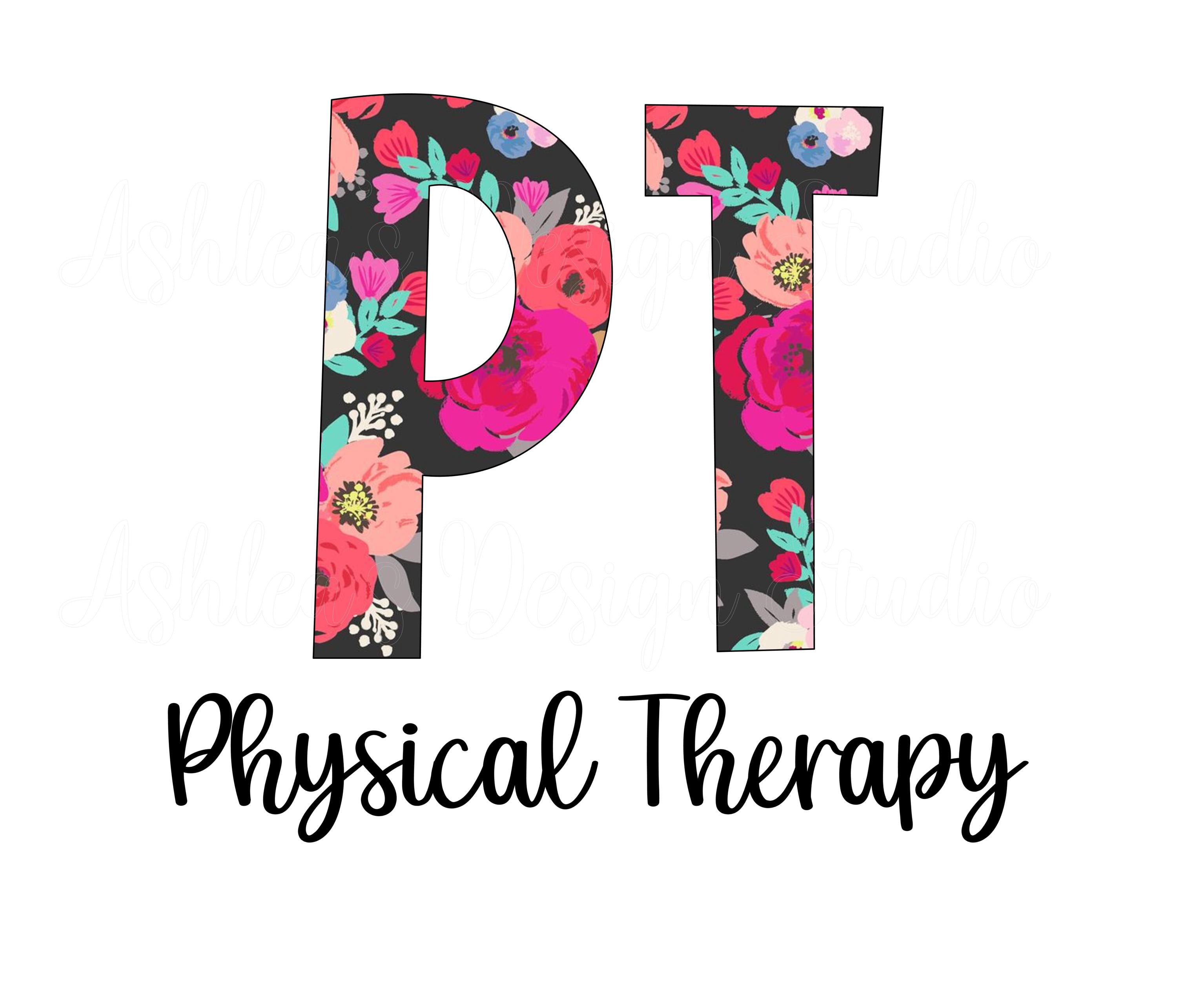 Physical Therapy PT Svg PT Png Floral Digital Download - Etsy