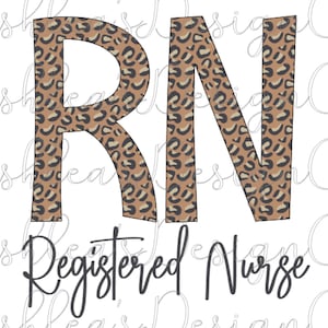 Registered Nurse Leopard RN Png RN Svg Sublimation Digital - Etsy