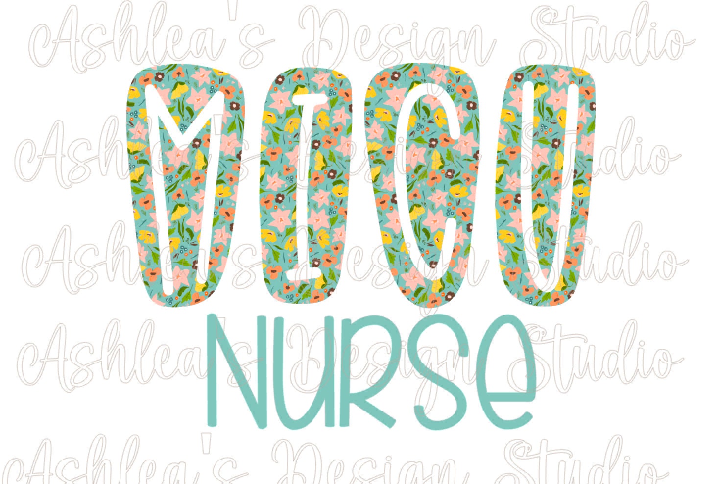 MICU Medical Intensive Care Unit Nurse MICU RN Png and Svg Floral Design Digital Download - Etsy