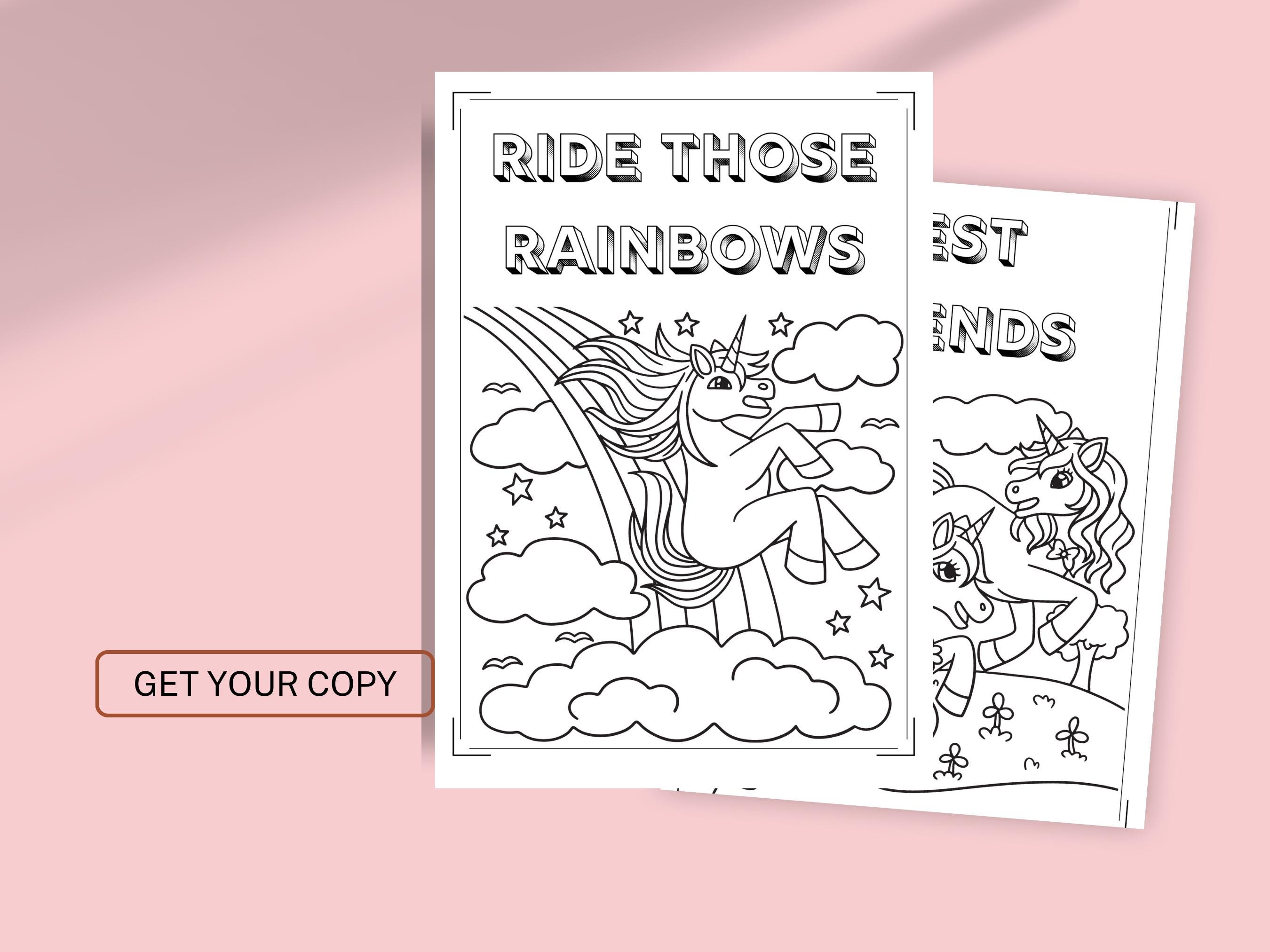 Cute Unicorn Quotes Coloring Pages for Kids, Unicorn Coloring Pages ...
