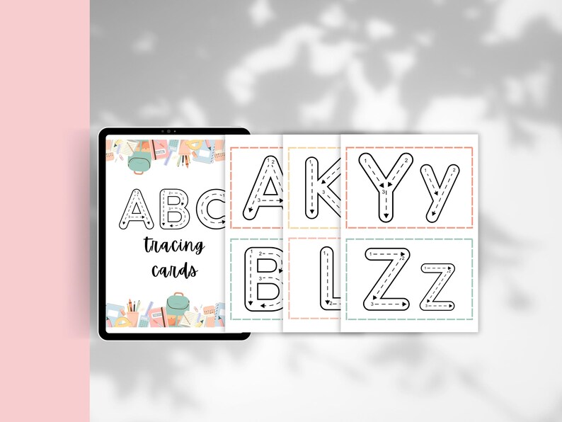 Alphabet Tracing Cards, Letter Tracing, Letter of the Alphabet ...